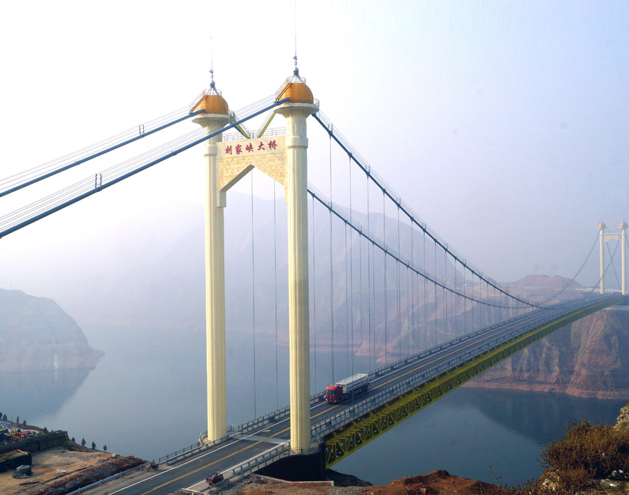 Liujiaxia bridge on Zheda highway in Gansu Province - Bridge Project ...